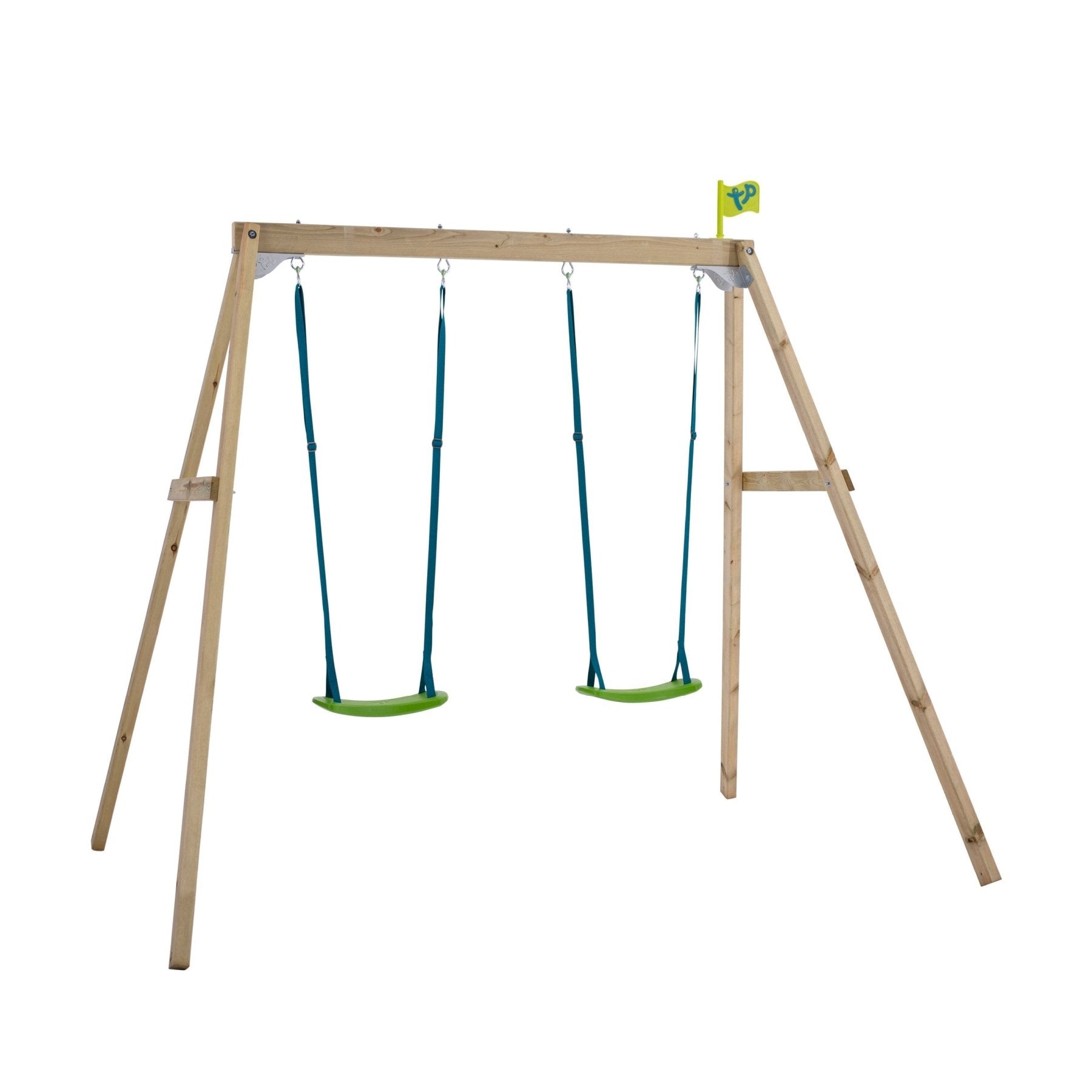 Portique FOREST en bois FSC® 2 balançoires - kit d'ancrage - H.200 cm ...